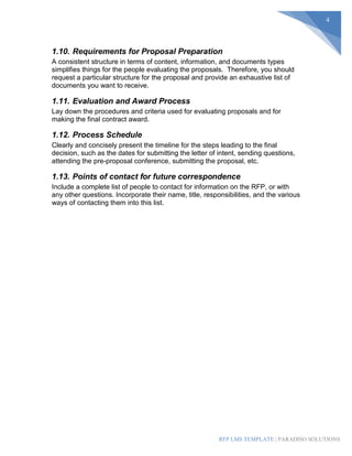 LMS RFP Template / Sample | PDF