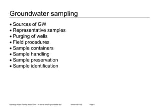 Download-manuals-ground water-training-14howtosamplegroundwater | PDF ...