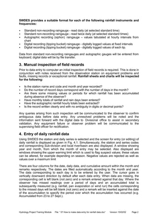 Download-manuals-hydrometeorology-data processing-07howtomakedataentryforrainfalldata | PDF ...