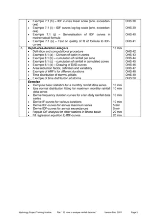 Download-manuals-hydrometeorology-data processing-12howtoanalyserainfalldata | PDF