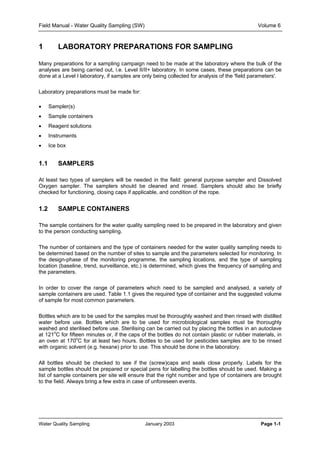 Download-manuals-surface water-manual-sw-volume6fieldmanualwqsampling | PDF