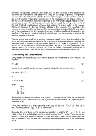 Download-manuals-surface water-waterlevel-37howtodohydrologicaldatavalidationusingregression | PDF