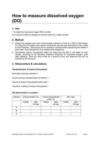 Download-manuals-water quality-wq-training-12howtomeasuredo | PDF