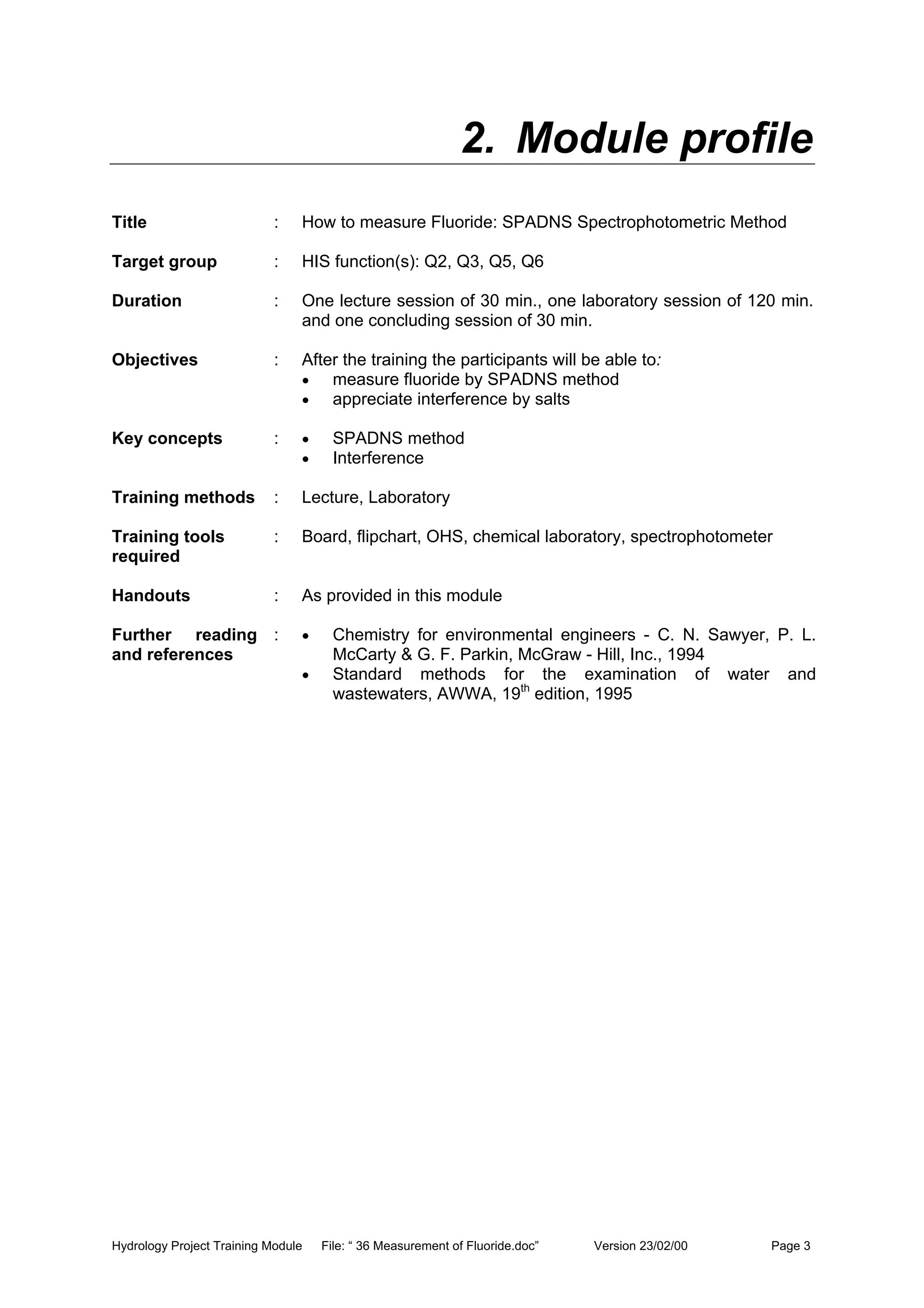 Download-manuals-water quality-wq-training-36measurementoffluoride | PDF