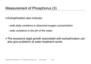 Download-manuals-water quality-wq-training-41measurementofphosphorus | PDF