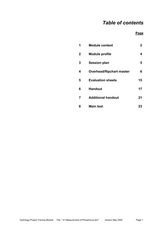 Download-manuals-water quality-wq-training-41measurementofphosphorus | PDF