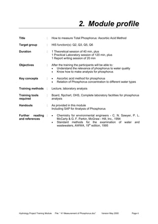 Download-manuals-water quality-wq-training-41measurementofphosphorus | PDF