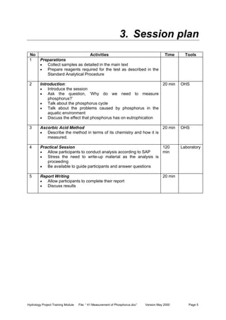 Download-manuals-water quality-wq-training-41measurementofphosphorus | PDF