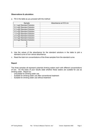 Download-manuals-water quality-wq-training-43howtomeasuretotaliron | PDF