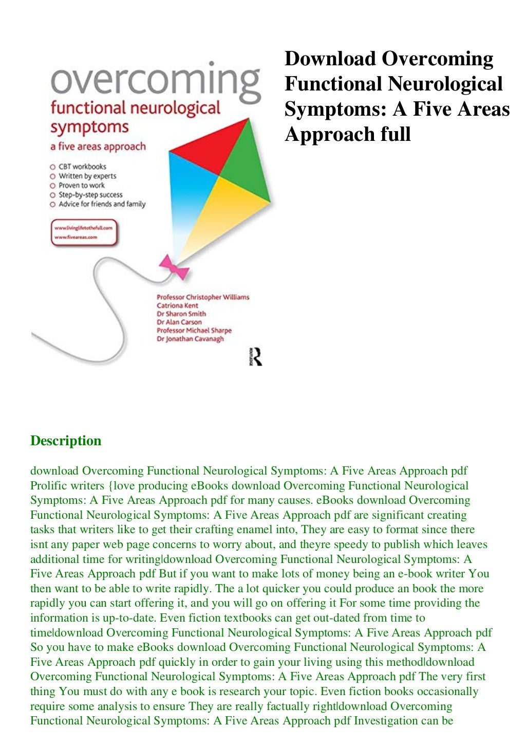 Download Overcoming Functional Neurological Symptoms A Five Areas ...