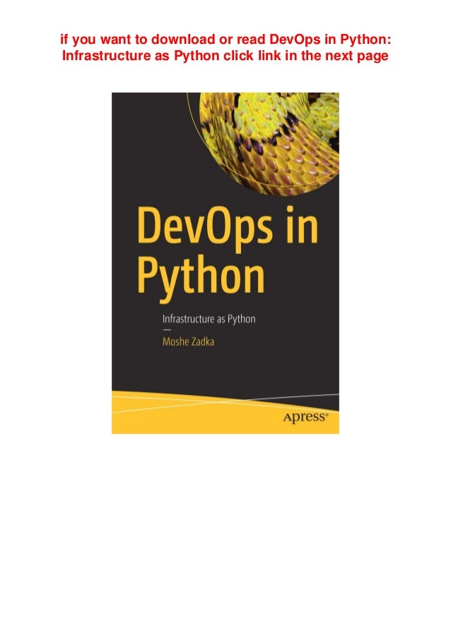 ^#DOWNLOAD@PDF^# DevOps in Python: Infrastructure as Python Free Download