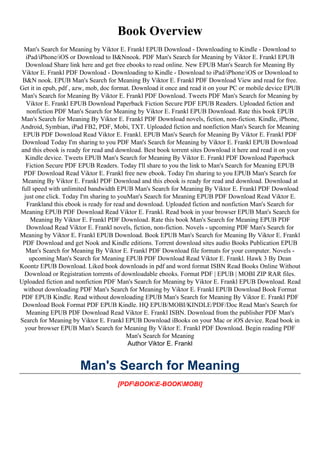 Download [PDF] Man's Search for Meaning Free Download | PDF