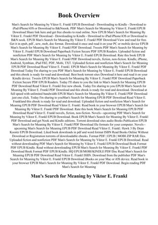 Download [PDF] Man's Search for Meaning Free Download | PDF