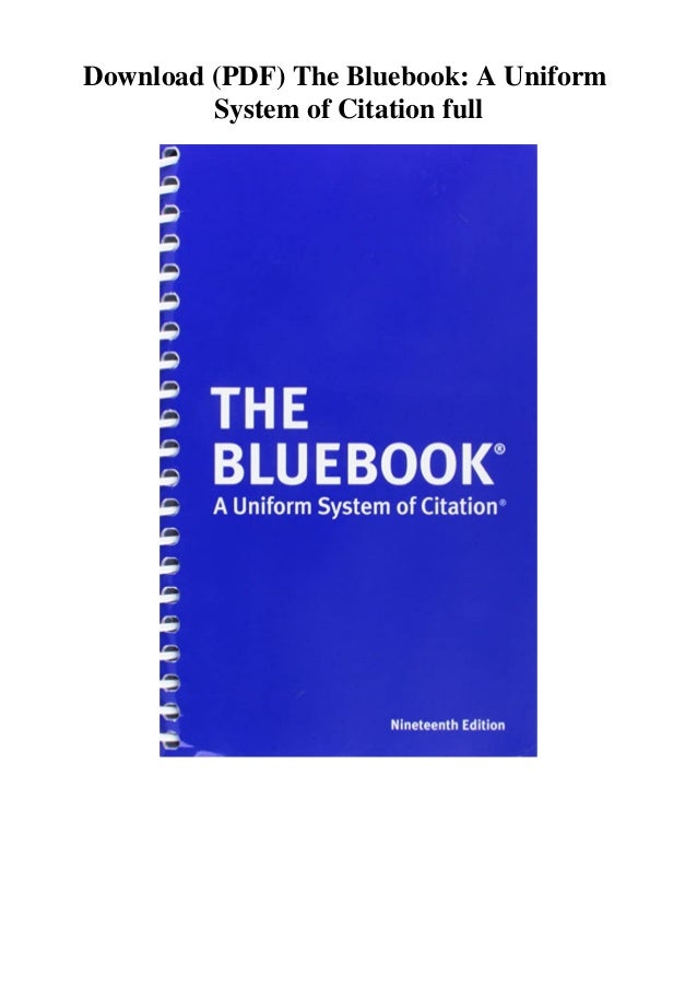 bluebook citation