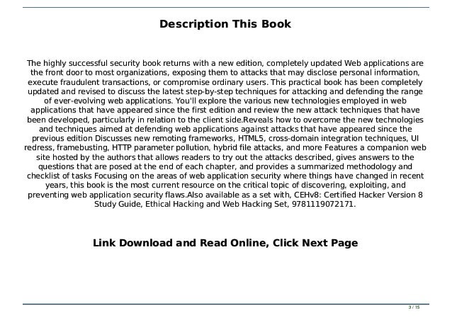 Download Pdf The Web Application Hackers Handbook Discovering A 