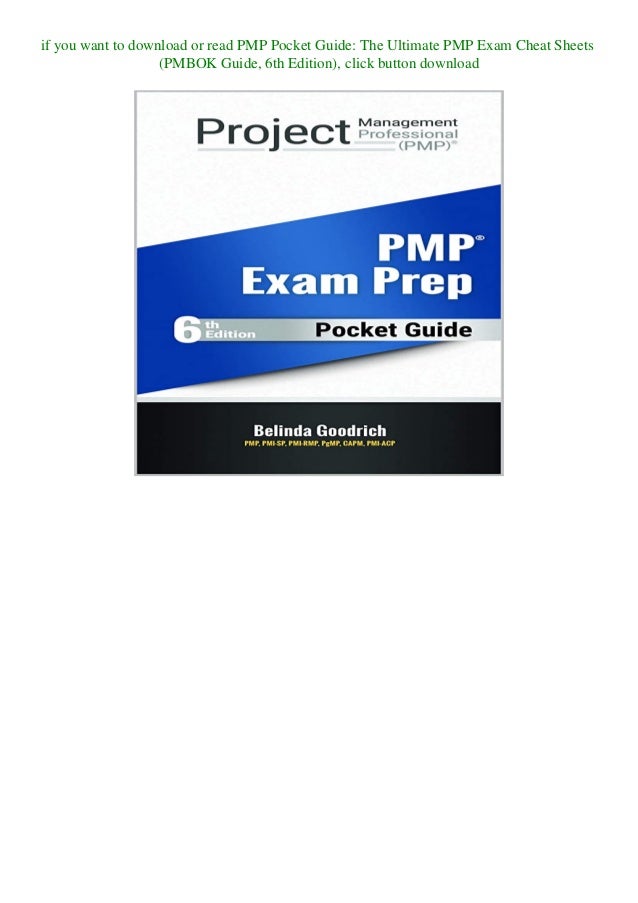 Download Pmp Pocket Guide The Ultimate Pmp Exam Cheat Sheets (pmbok