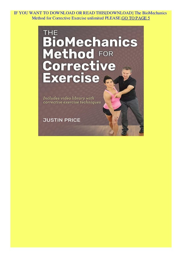 [DOWNLOAD] The BioMechanics Method for Corrective Exercise unlimited