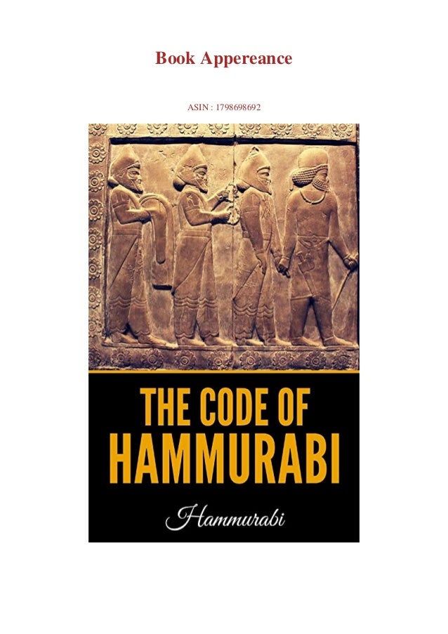 Download The Code of Hammurabi BOOK ONLINE