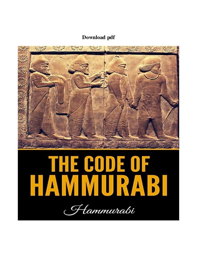 Download The Code of Hammurabi BOOK ONLINE