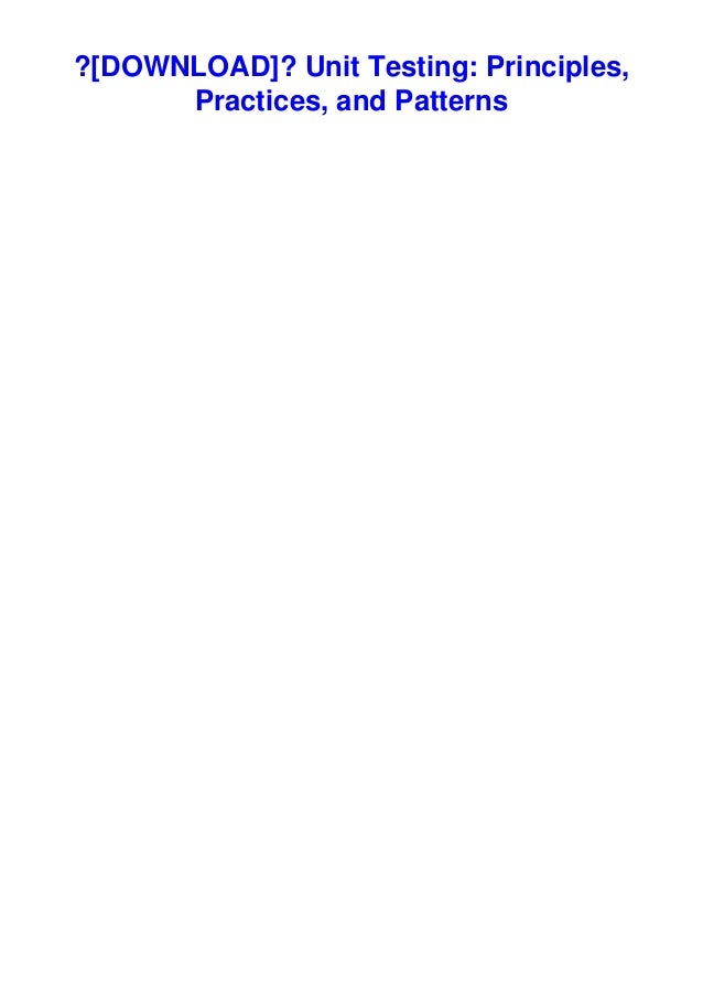 ?[DOWNLOAD]? Unit Testing: Principles, Practices, and Patterns