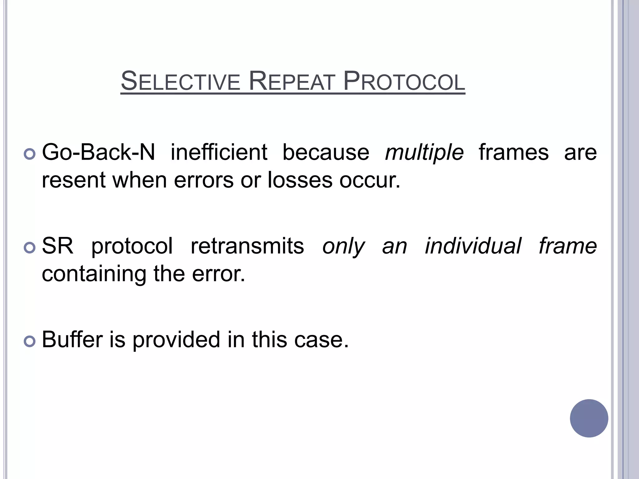 Go Back N Protocol Pptx