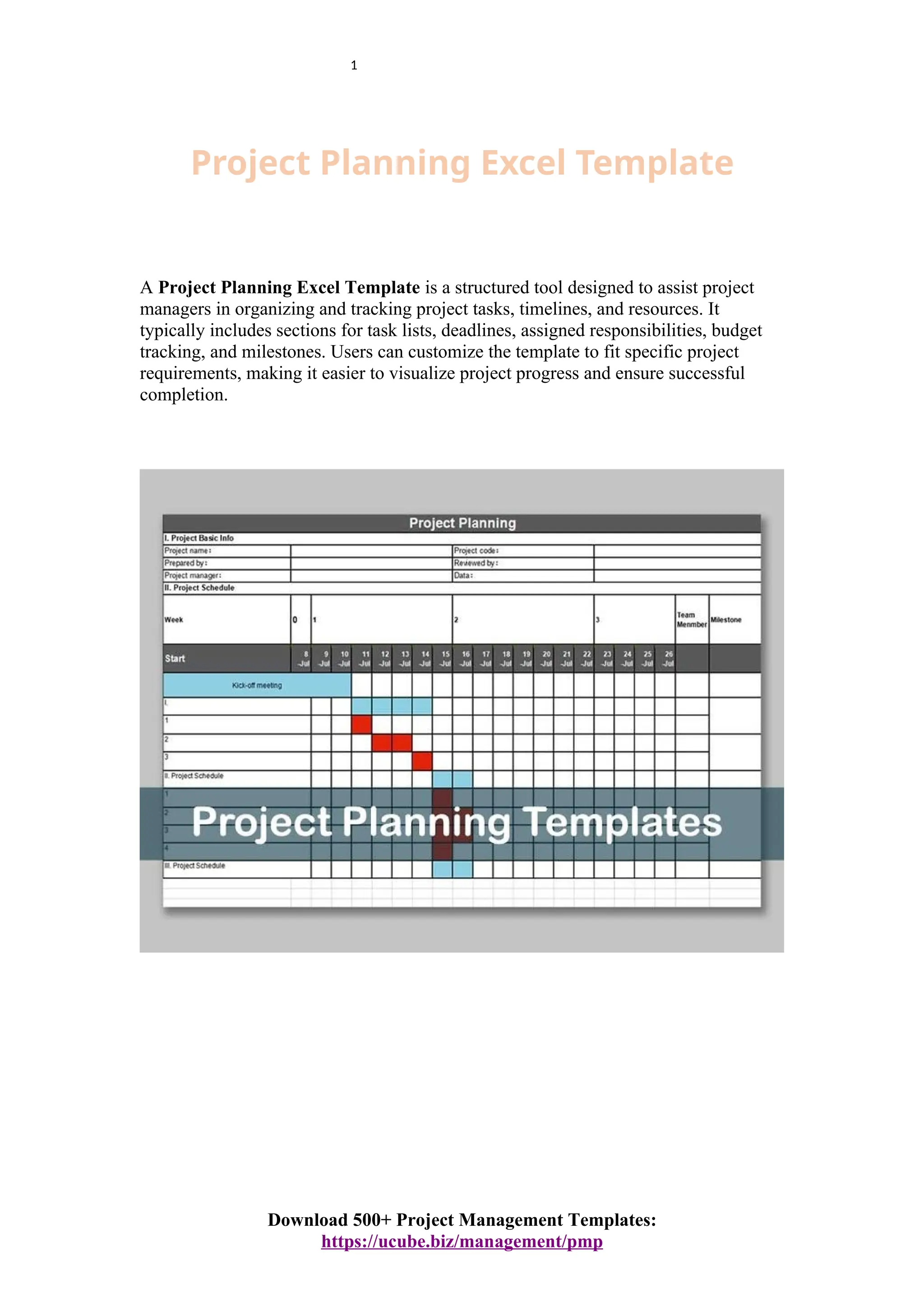 Download #1 Project Planning Excel Template.docx