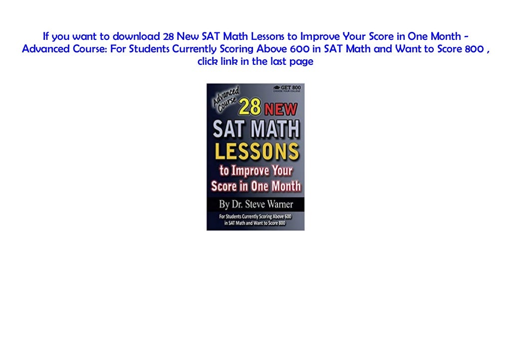 [txt] 28 New SAT Math Lessons to Improve Your Score in One Month ...