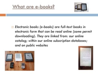 Downloadable e books | PDF