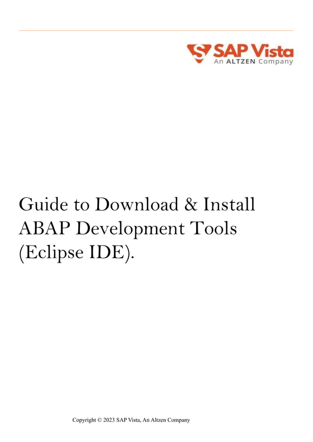 How To Download And Install Adt Abap Development Tools For Eclipse Ide Sap Abap In Eclipse