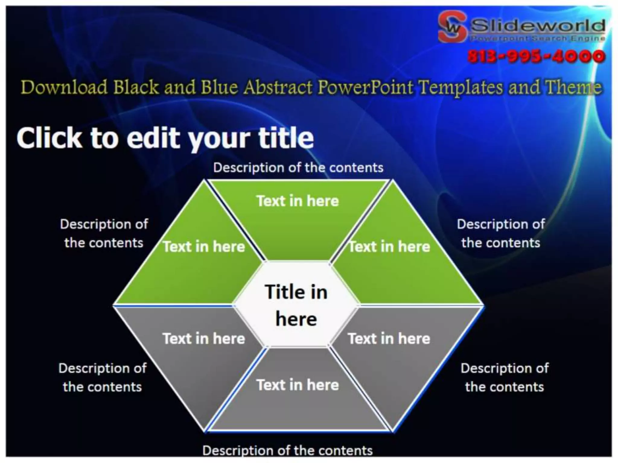 Download black and blue abstract powerpoint templates and theme | PPTX