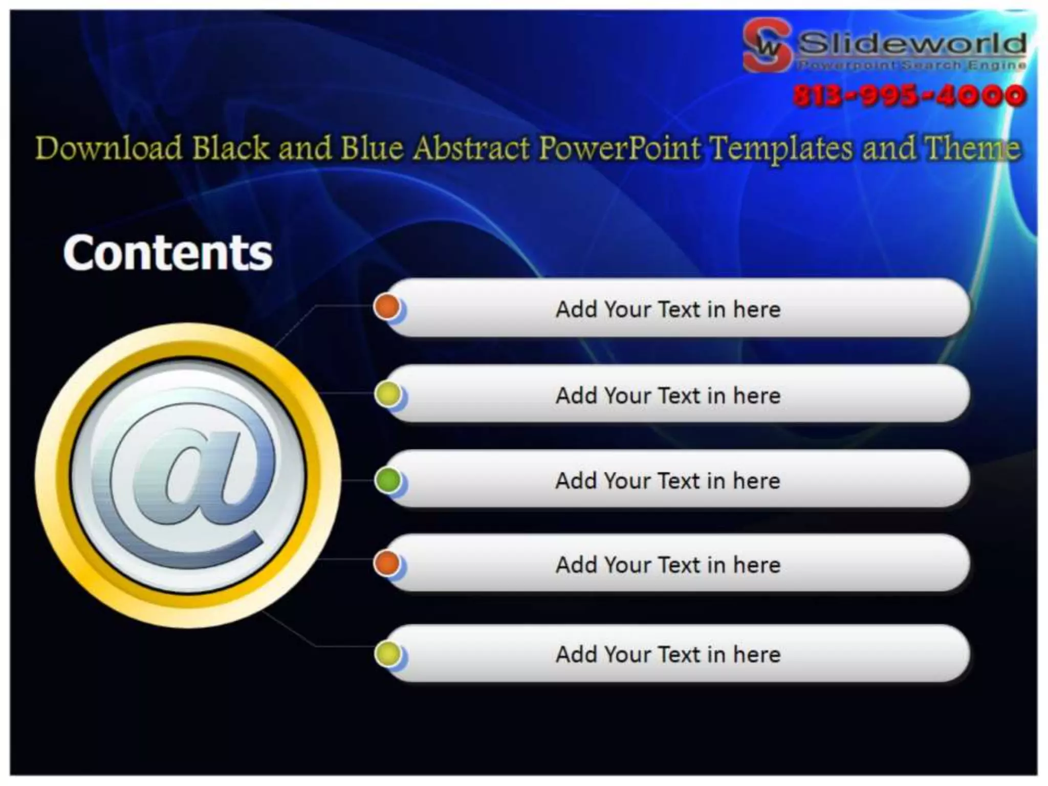 Download black and blue abstract powerpoint templates and theme | PPTX