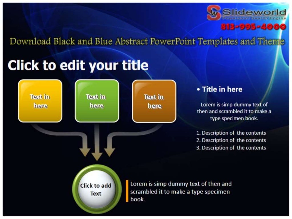 Download black and blue abstract powerpoint templates and theme