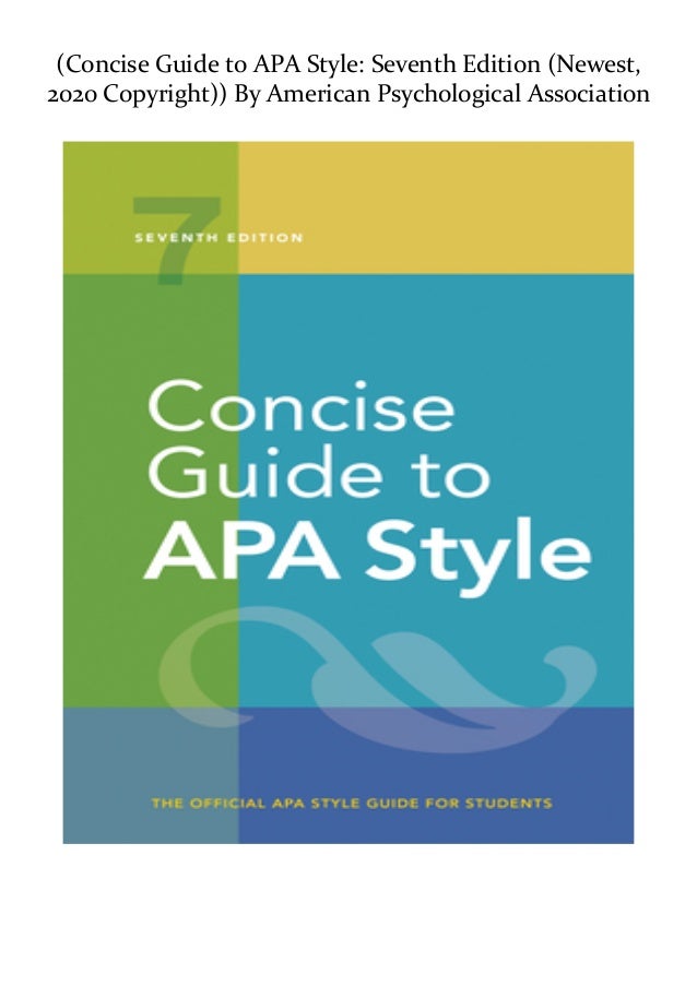 apa style 7th edition pdf