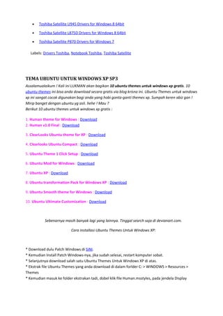 Download driver toshiba l730 | PDF