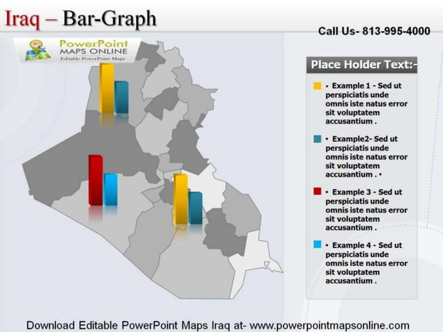 Editable PowerPoint Maps Iraq | PPT