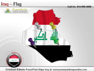 Editable PowerPoint Maps Iraq | PPT