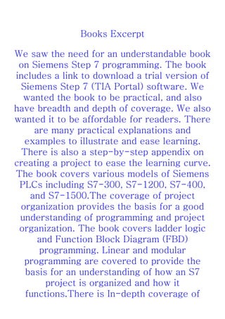 Downloaden&Lezen Siemens Step 7 (TIA Portal) Programming, a Practical ...