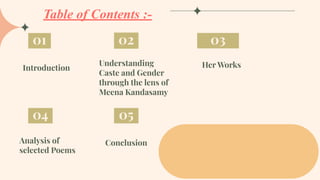The Intersection of 'Caste and Gender' in Meena Kandasamy's Selected ...