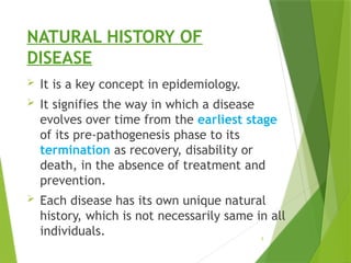 Concept of health and disease natural history of disease | PPTX
