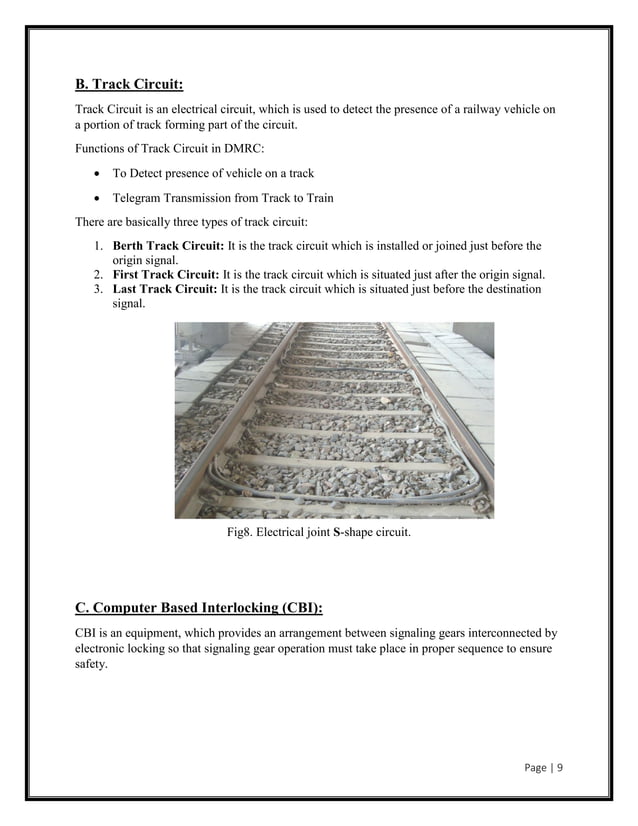 Summer internship report on DMRC(Delhi Metro Rail Pvt. Ltd.) | PDF