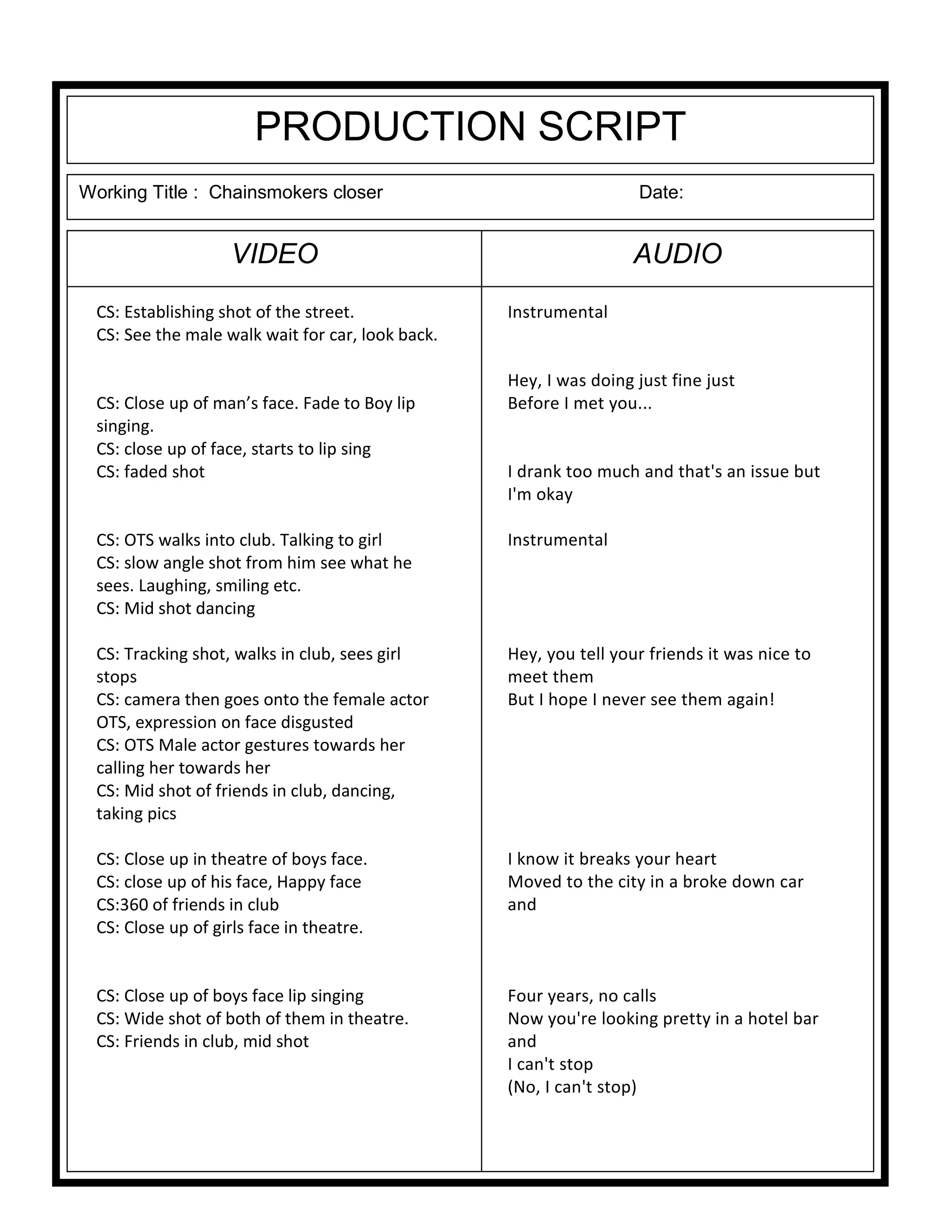 Production script | PDF