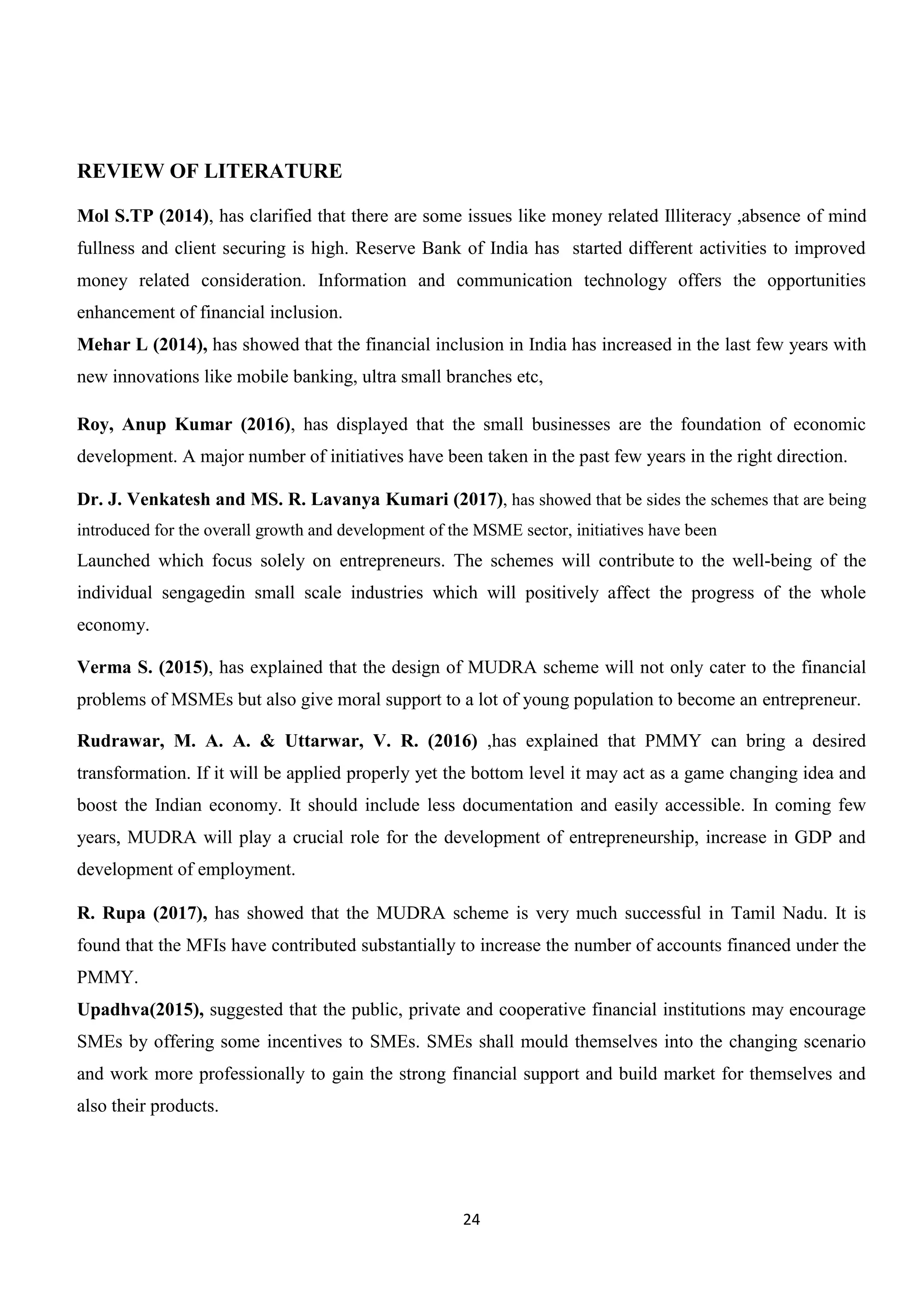 PROJECT REPORT ON MUDRA LOAN | PDF