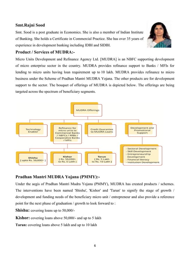 PROJECT REPORT ON MUDRA LOAN | PDF | Business Accounting & Finance ...