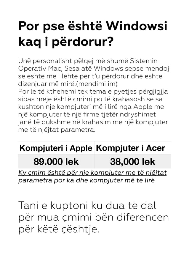 Projekt: Gjendja e Sistemit Operativ Windows | PDF