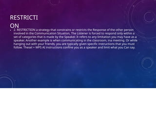 Communicative strategies in oral communication grade 11 Quarter 2 | PPTX