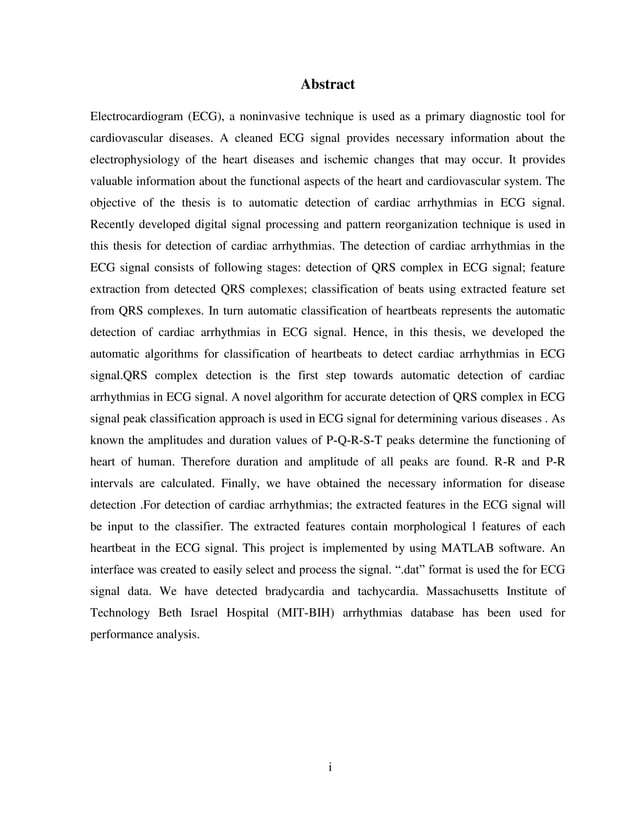 Classification And Detection Of Ecg Signals Using Artificial Neural Networks Pdf