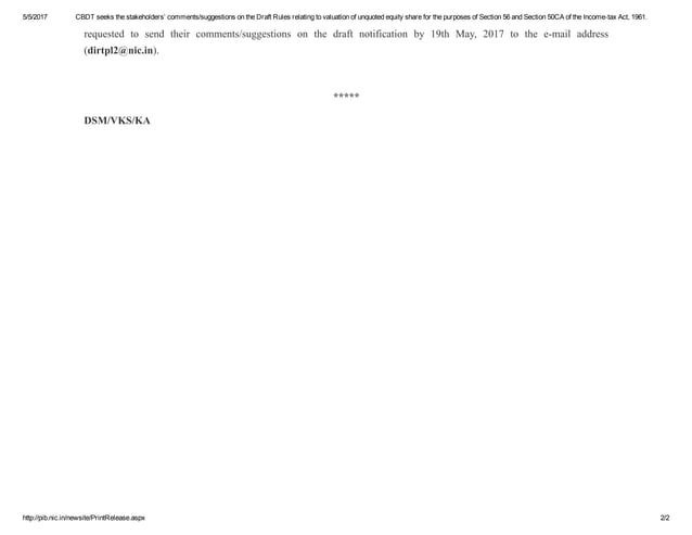 CBDT releases draft rules | PPT CBDT releases draft rules | PPT