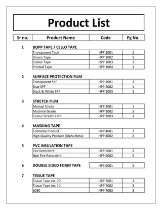 BOPP Tape and Garbage Bag By Pride Pack | PDF