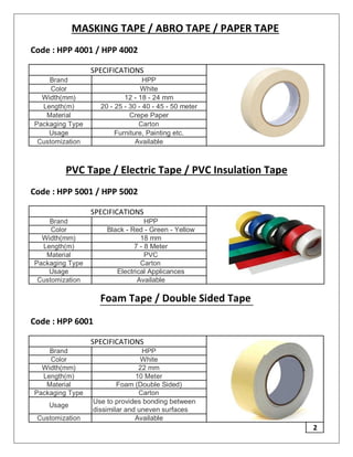 BOPP Tape and Garbage Bag By Pride Pack | PDF
