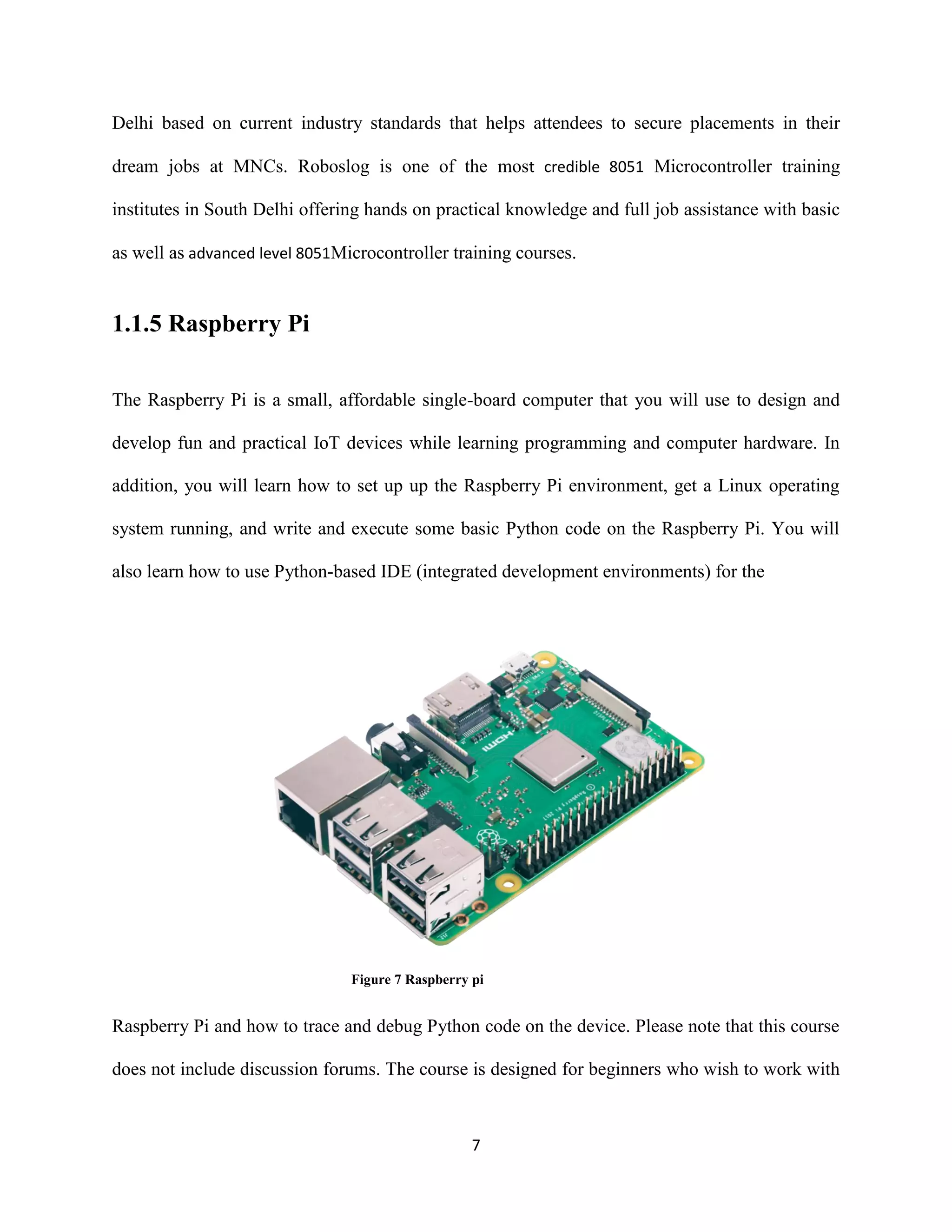 Internship Report on IOT & Robotics | PDF